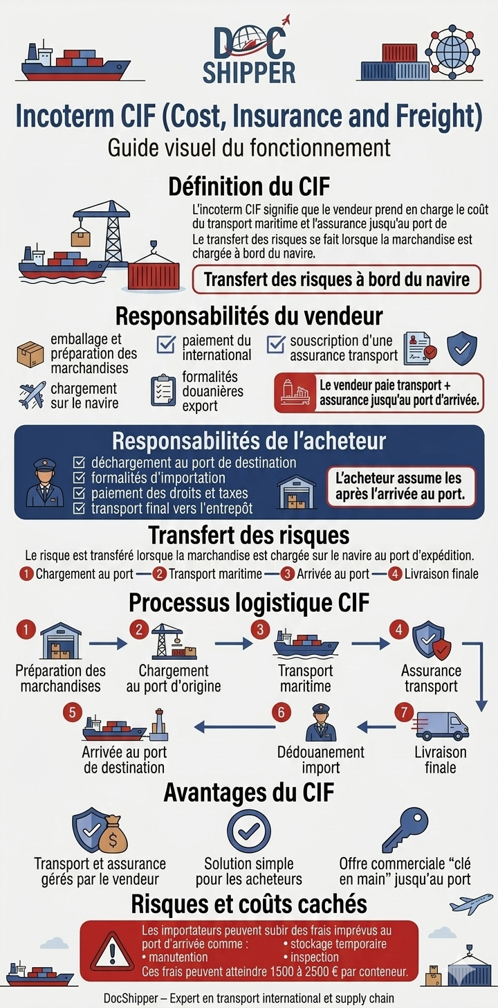 Incoterm CIF : définition et usage en 2026