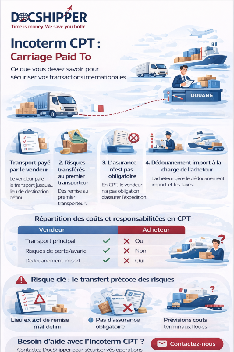 Incoterm CPT en 2026 : définition et guide
