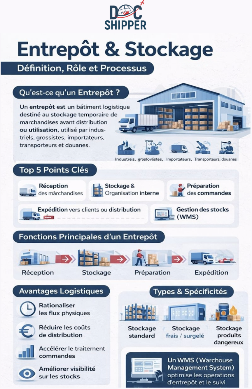 Entrepôt : définition et types en 2026 | DocShipper