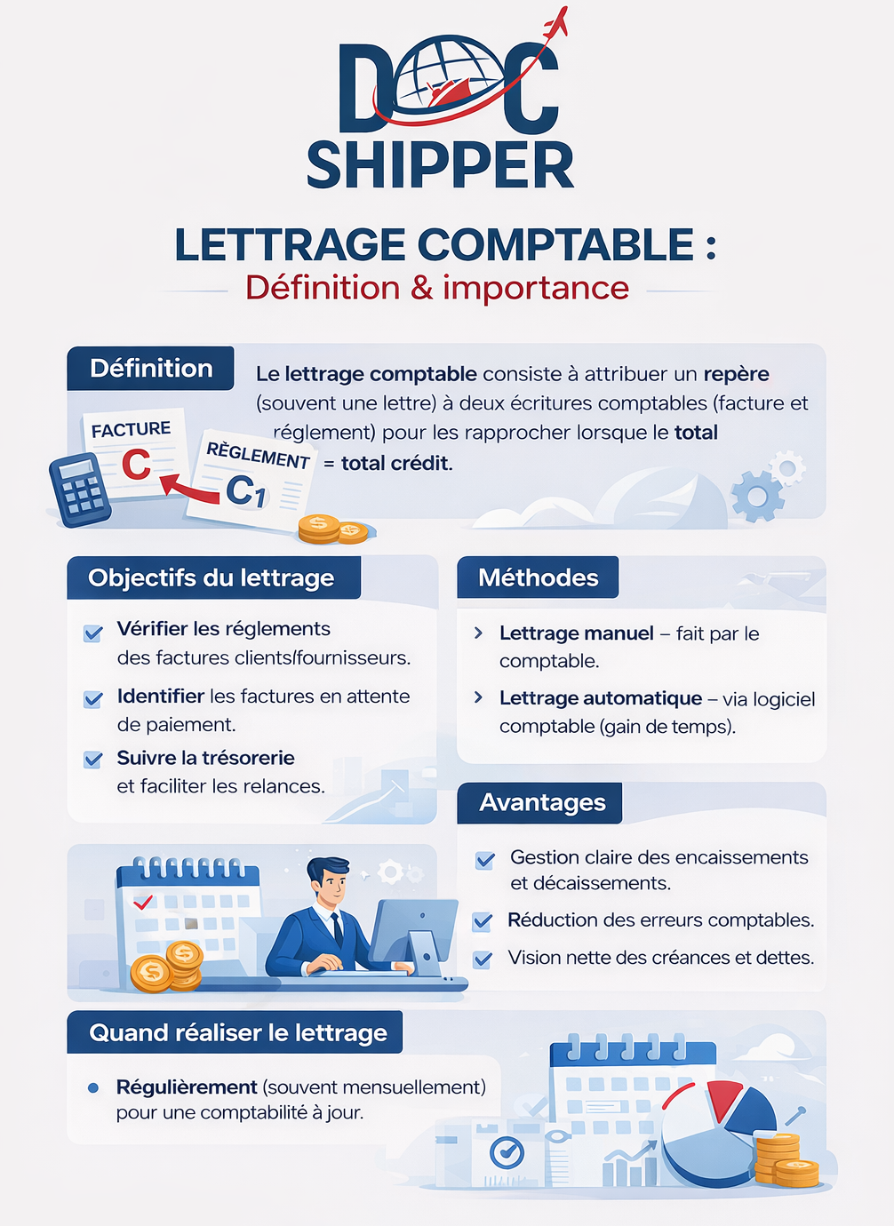 Lettrage : Définition & Processus Comptable en 2026 | DocShipper
