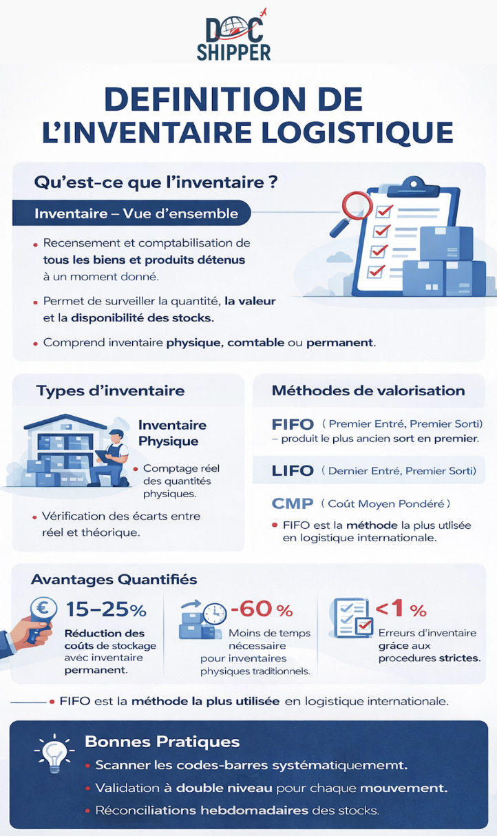 Inventaire : Définition et Guide Complet en 2026 | DocShipper
