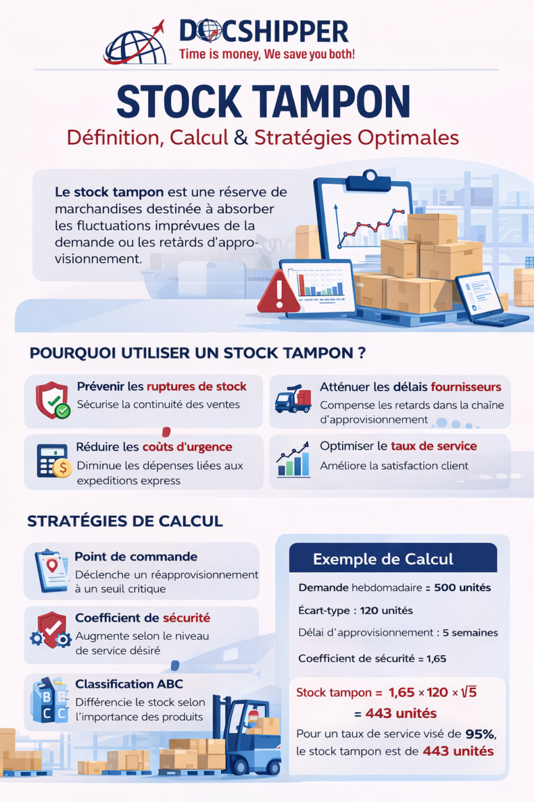 Stock Tampon : Définition et Calcul Optimal en 2026 DocShipper